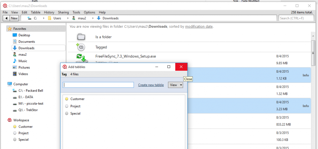 Tabbles supports Windows 10! - File Tagging, Document Management